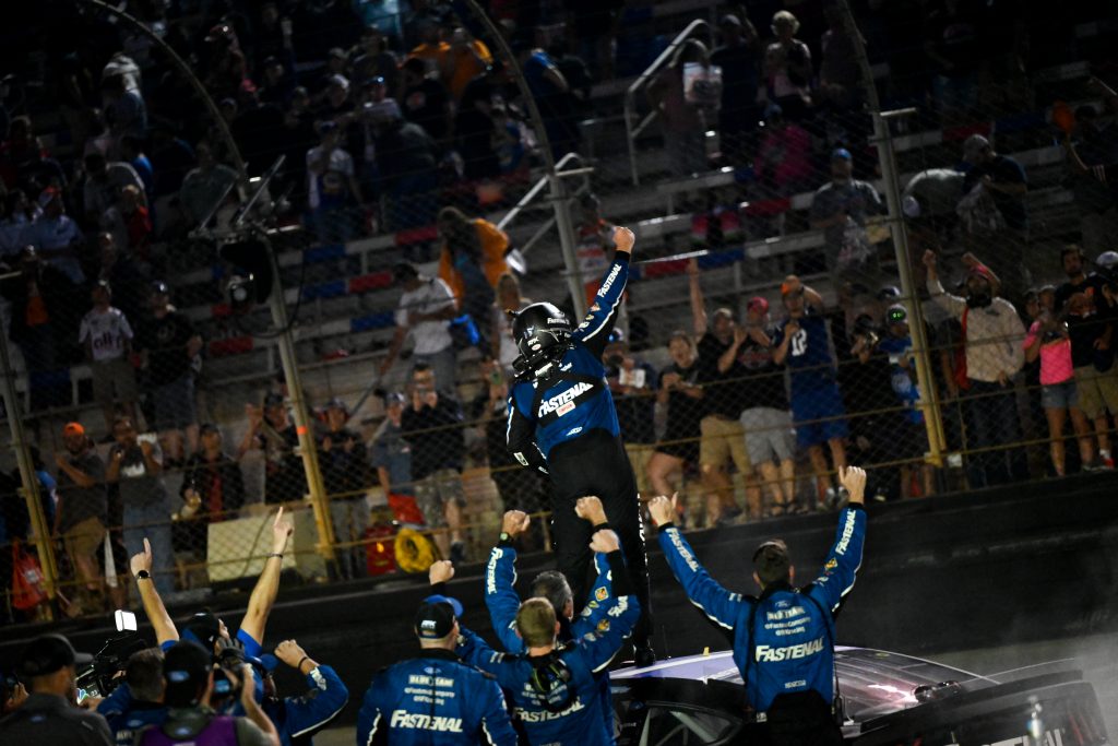 Christopher Buescher Wins Wild Bristol Night Race - The Podium Finish