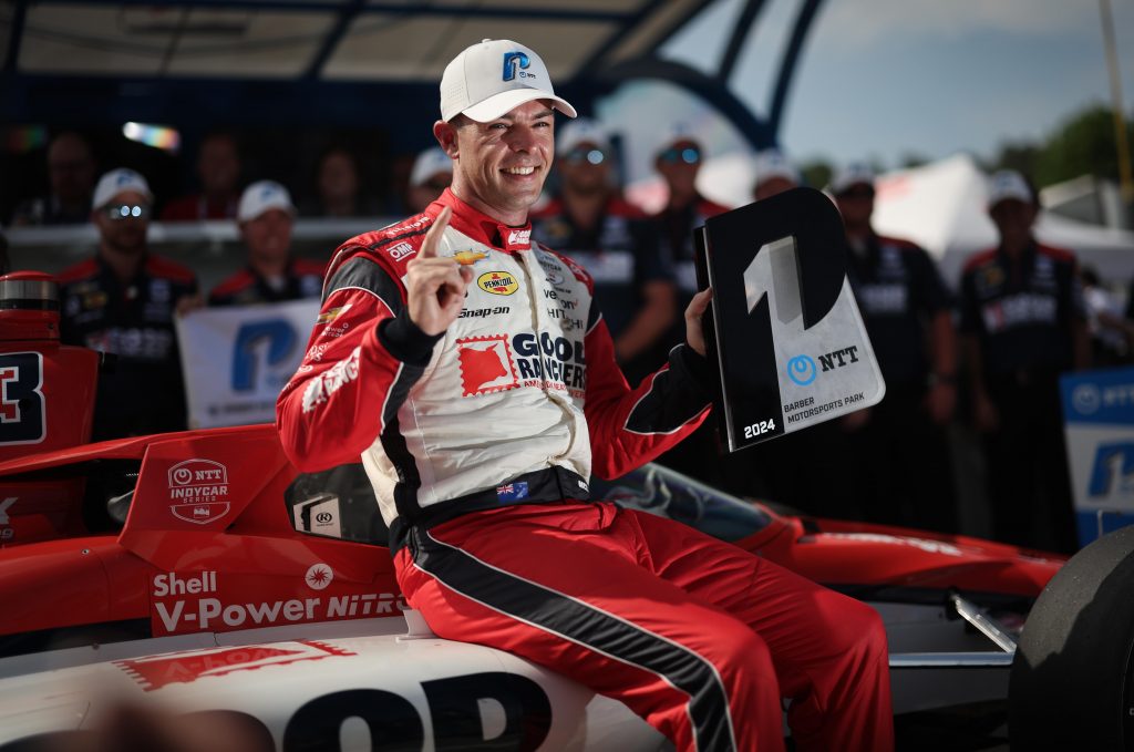 Scott McLaughlin Leads Team Penske to Barber Pole