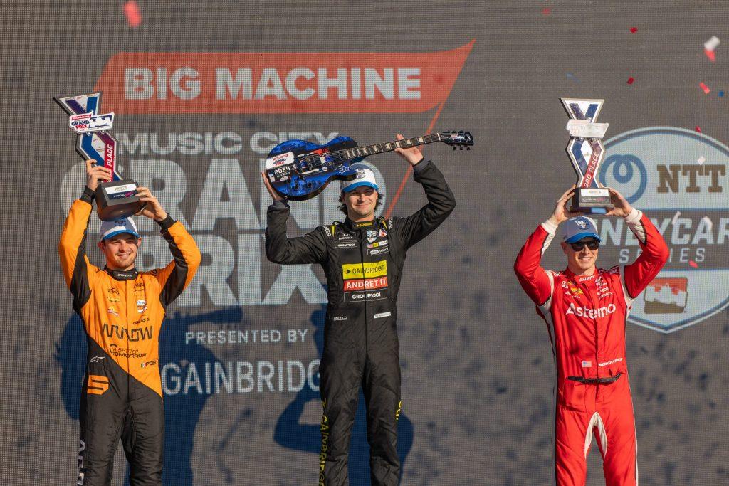 Colton Herta Wins First Oval at Nashville Superspeedway - The Podium Finish