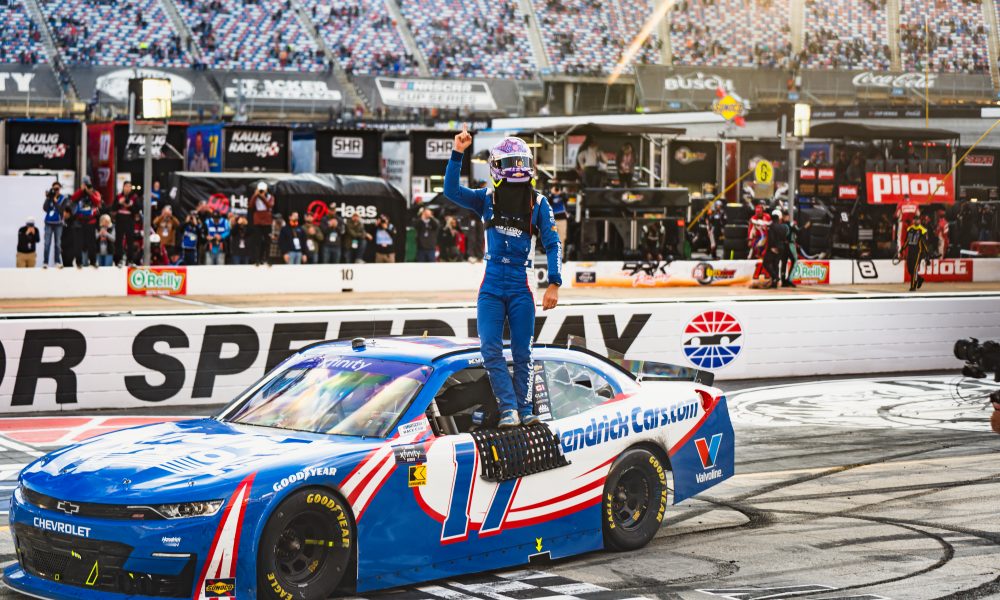 Kyle Larson Cruises to Xfinity Win at Bristol - The Podium Finish
